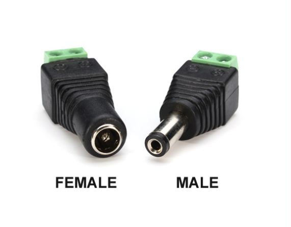 DC Power Connector Male/Female Jack Connector Plug Adapter for CCTV Ca ...