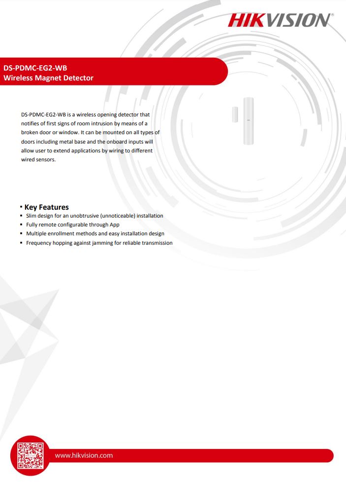 HIKVISION DS-PDMC-EG2-WB AX Pro Wireless Magnetic Contact – cctv9